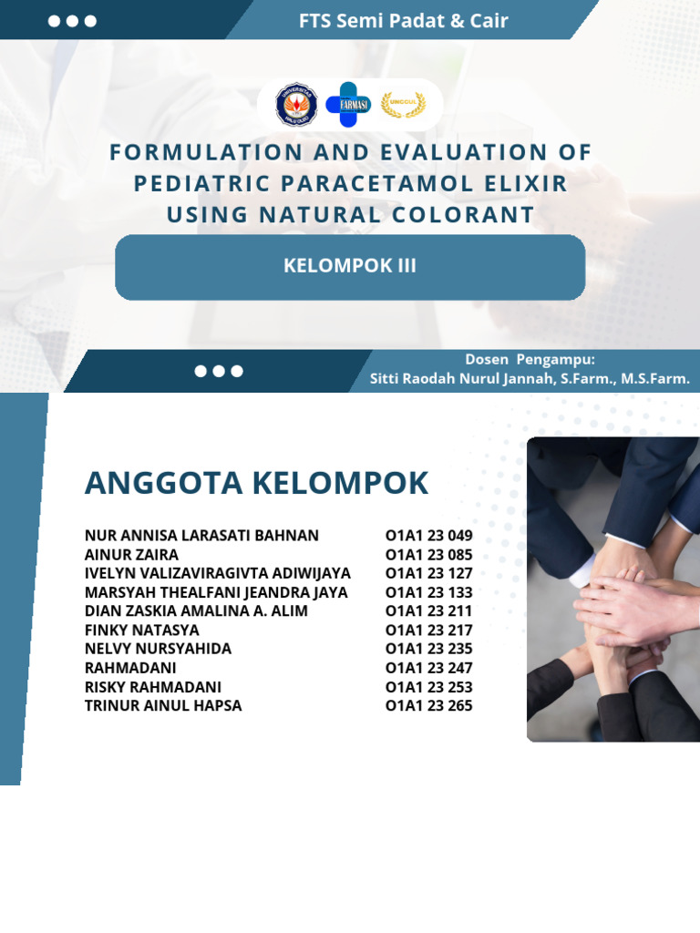 Formulasi Eliksir Paracetamol Anak | PDF