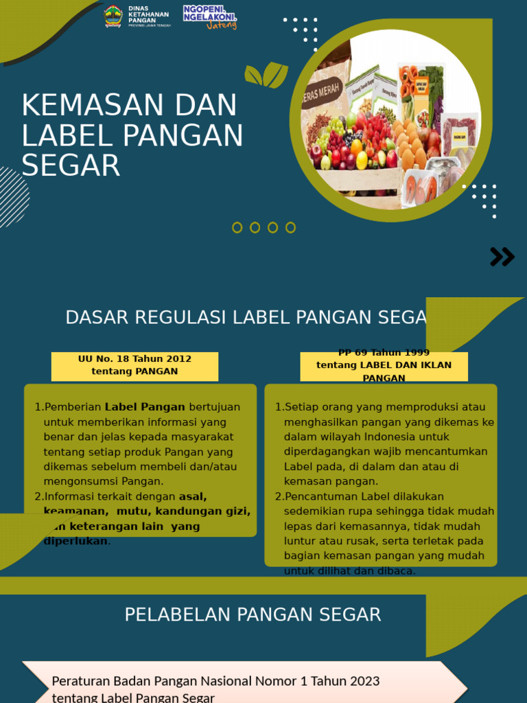 Regulasi Label Pangan Segar di Indonesia | PDF