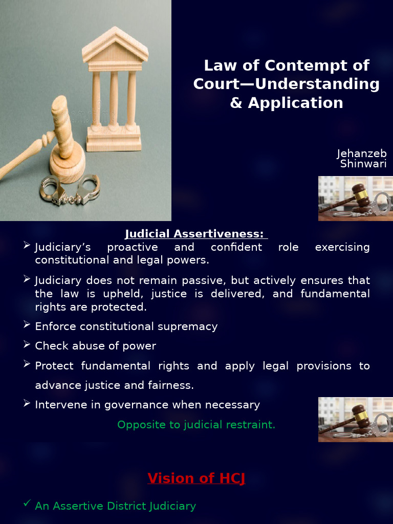Judicial Assertiveness + Contemp of Court | PDF | Contempt Of Court ...