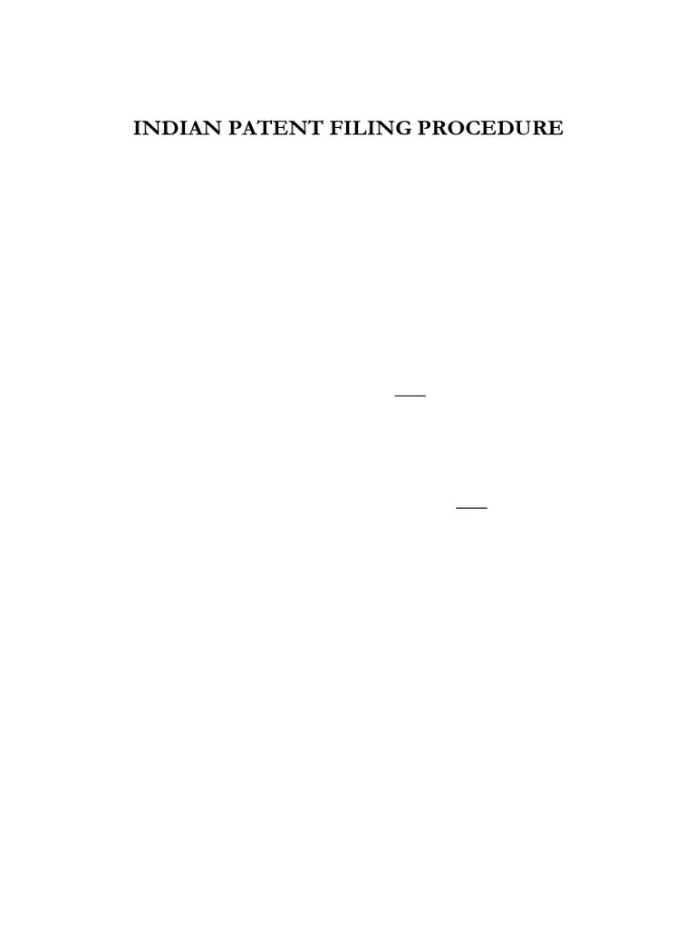 Indian Patent Filing Process Guide | PDF | Patent | Patent Application