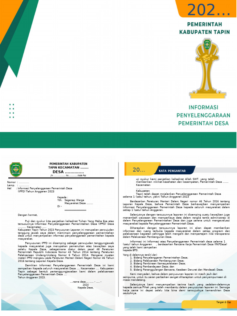 Laporan IPPD Desa 2023 Kabupaten Tapin | PDF