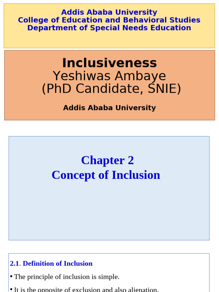 Understanding Inclusion Principles | PDF | Social Exclusion | Disability