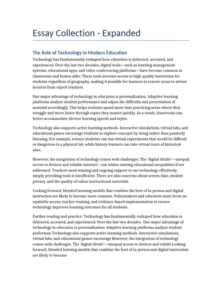 Essay Collection Expanded | PDF | Sustainability | Disciplines
