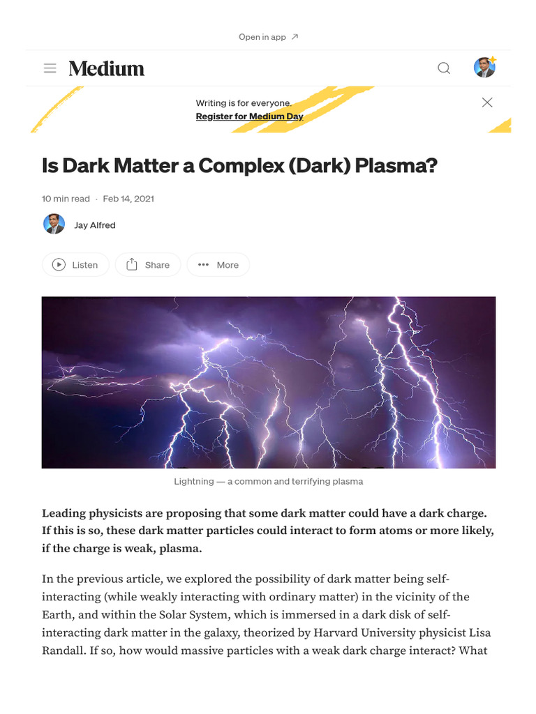 Dark Plasma Theory - Is Dark Matter A Complex (Dark) Plasma (Jay Alfred ...