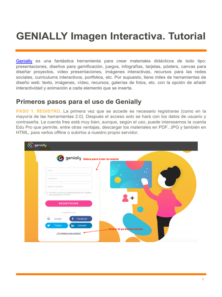 Tutorial Genially - Imageninteractiva | PDF | Hipervínculo | Informática