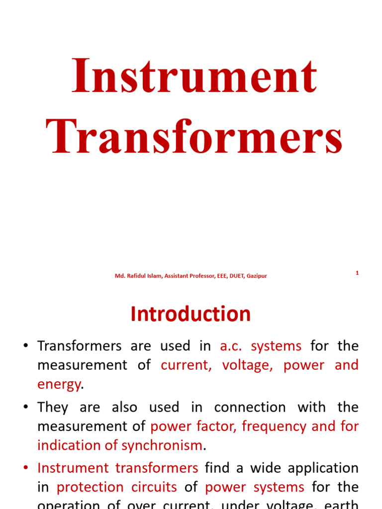 Understanding Instrument Transformers | PDF | Transformer | Inductor