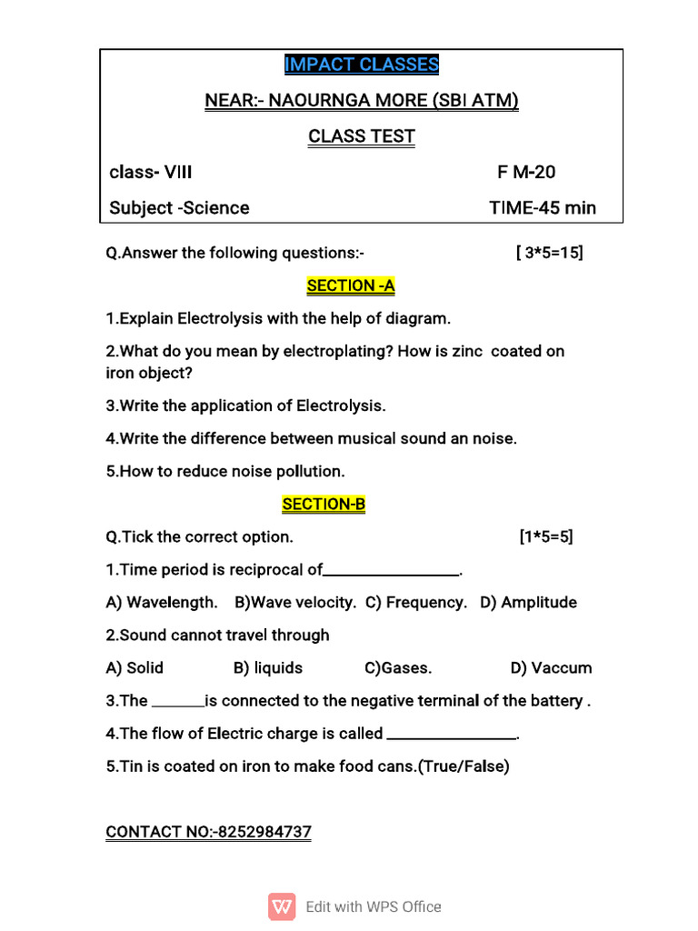 Class Viii Science | PDF