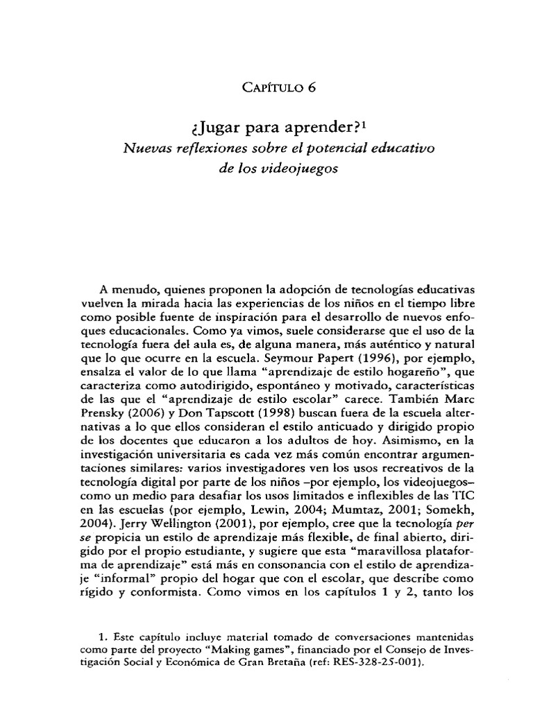 Buckingham Jugar para Aprender | PDF | Aprendizaje | Videojuegos