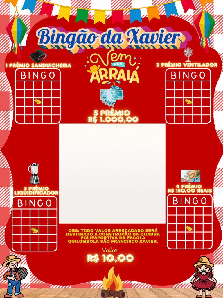 Documento A5 Cartela de Bingo Festa Junina Divertido_20250616_134928 ...