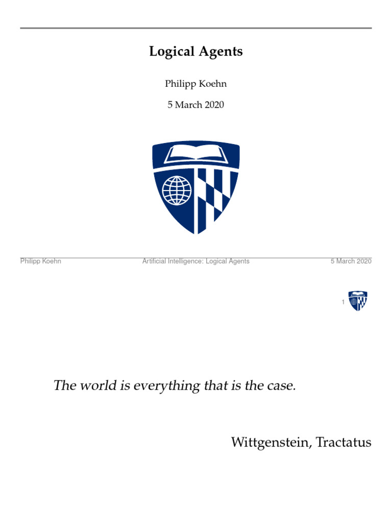 Understanding Logical Agents in AI | PDF | Logical Consequence | If And ...