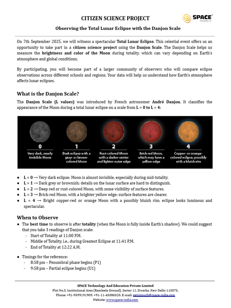 Danjon Scale: Lunar Eclipse Observations | PDF | Solar Eclipse | Moon