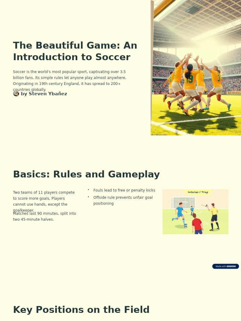 Introduction to Soccer Essentials | PDF | Association Football | Lionel ...