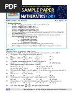 Class 10 Maths Sample Paper 2026 | PDF | Circle | Area