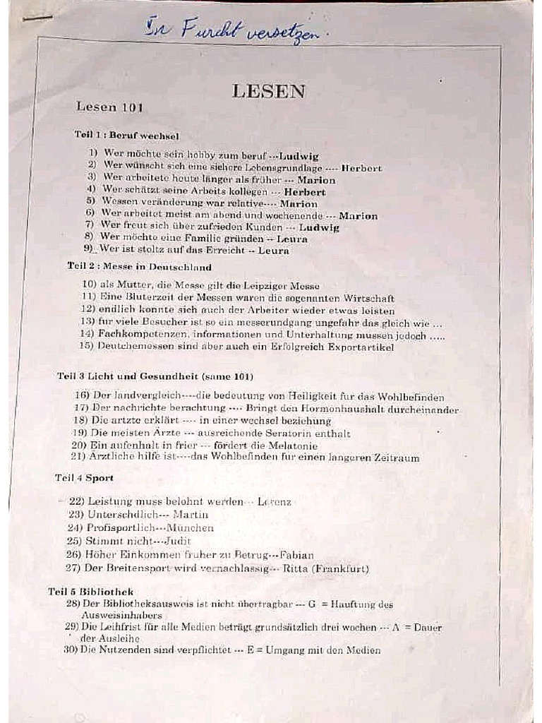 Lesen B2-1 | PDF