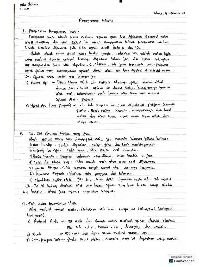 Resume1 PemogramanMobile | PDF