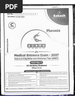 Aakash Test Series | PDF