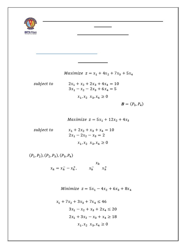 Tutorial Sheet 3 | PDF