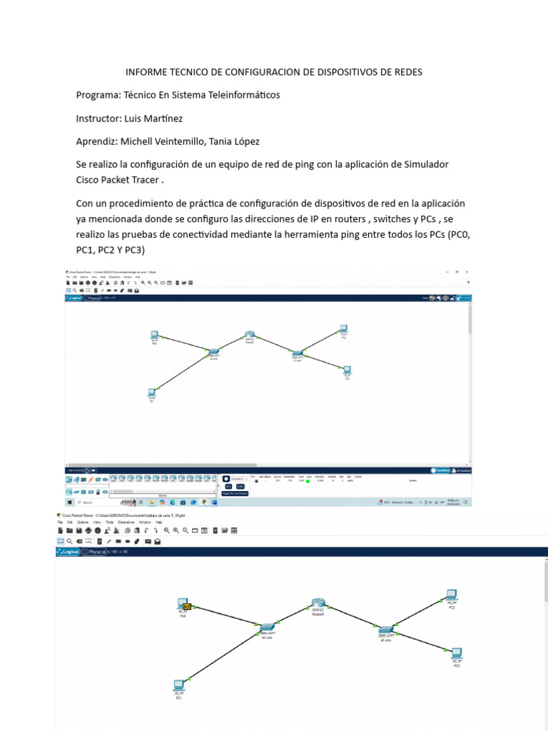 Bitacora 10, Informe Tecnico de Configuracion de Dispositivos de Redes ...