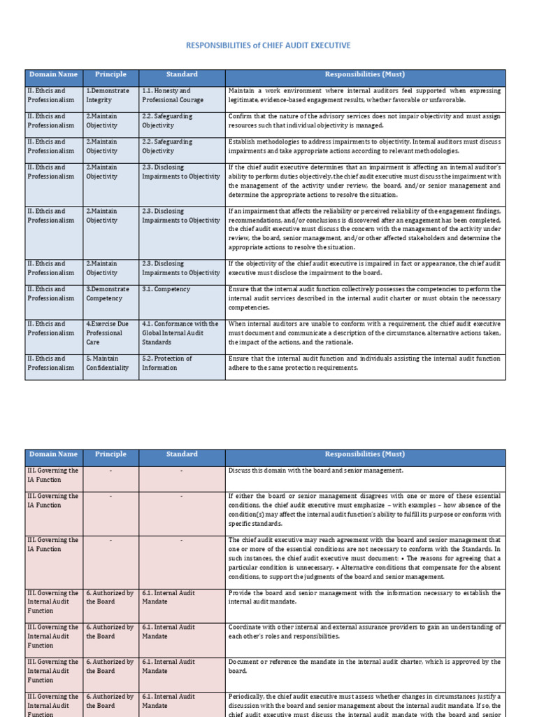 Chief Audit Executive Responsibilities | PDF | Internal Audit | Audit