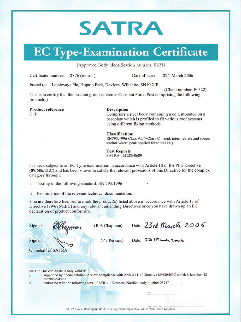 Independent Test CFP Certificate | PDF