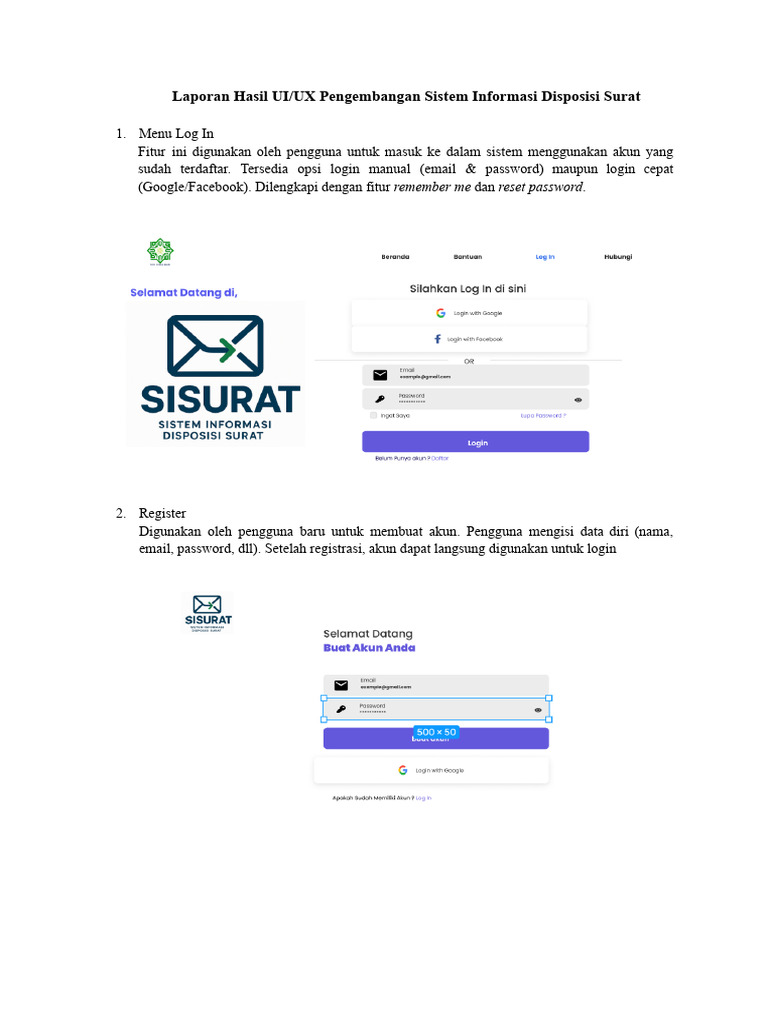 Hasil Perancangan User Interface | PDF