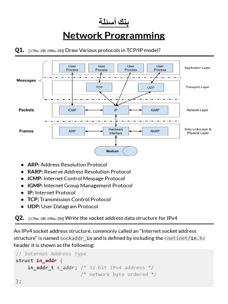 Network Programming Concepts and Protocols | PDF | Internet Protocols ...