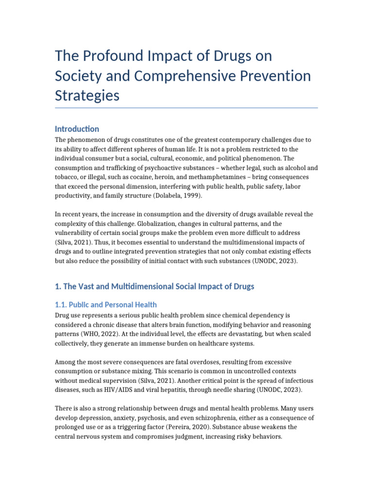 Impact of Drugs on Society and Prevention | PDF | Substance Abuse ...
