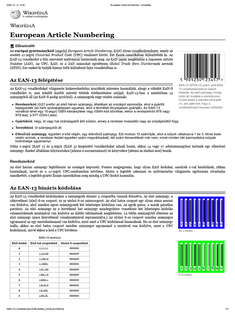 European Article Numbering - Wikipédia | PDF