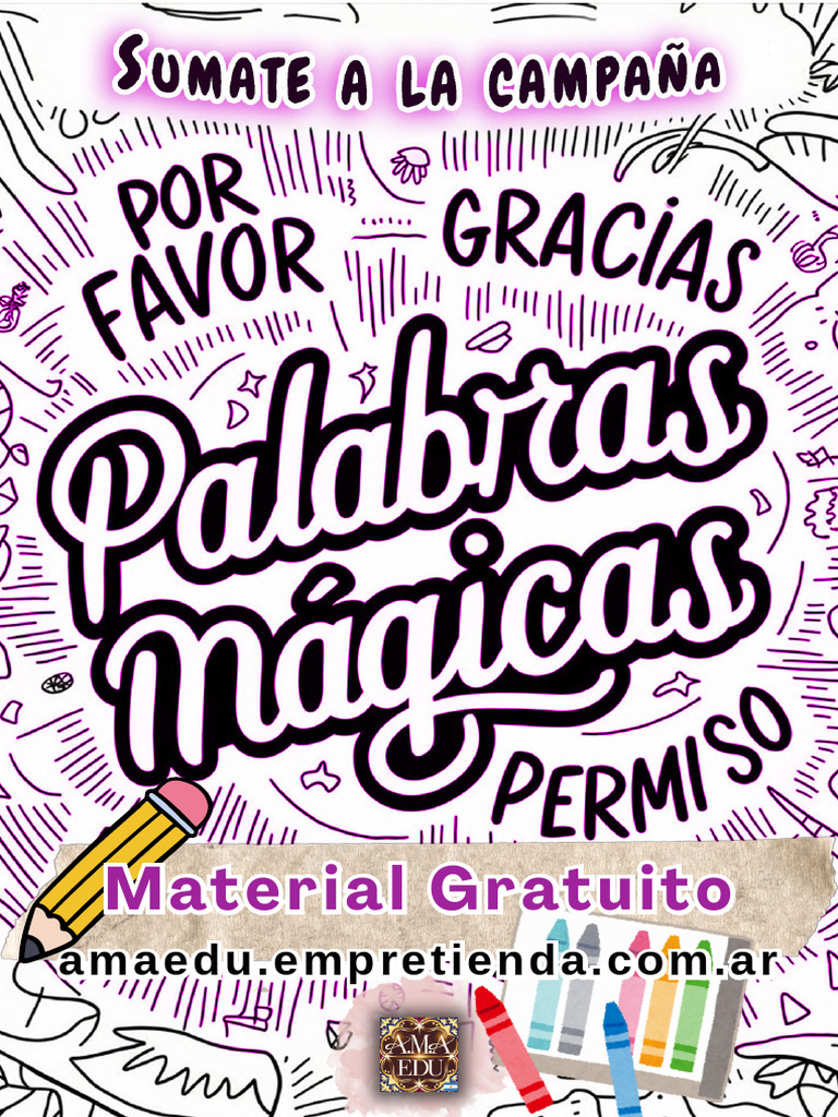 GRAT COLOREAR PALABRAS MAGICAS Alicia Abatilli 20250313 Dist | PDF
