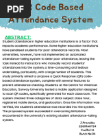 Smart Attendance System Using QR Code | PDF | Qr Code | Computing