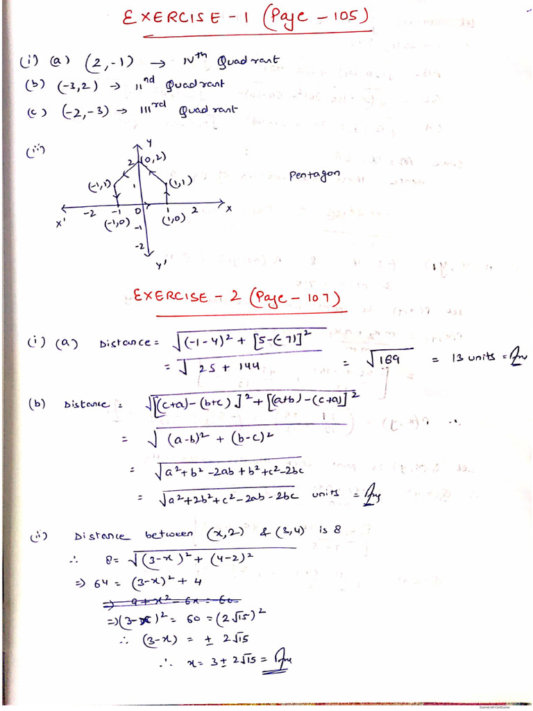10-Coordinate Geometry, Package Solutions | PDF