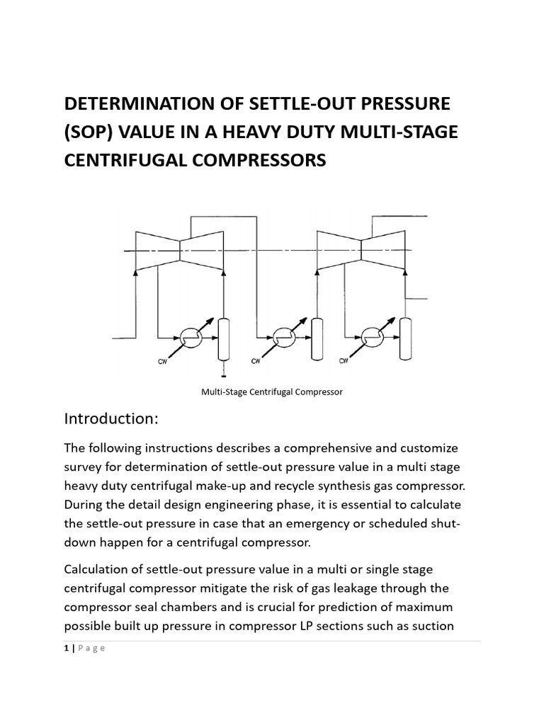 Settle-Out Pressure Calculation for Compressors | PDF | Gases | Pressure