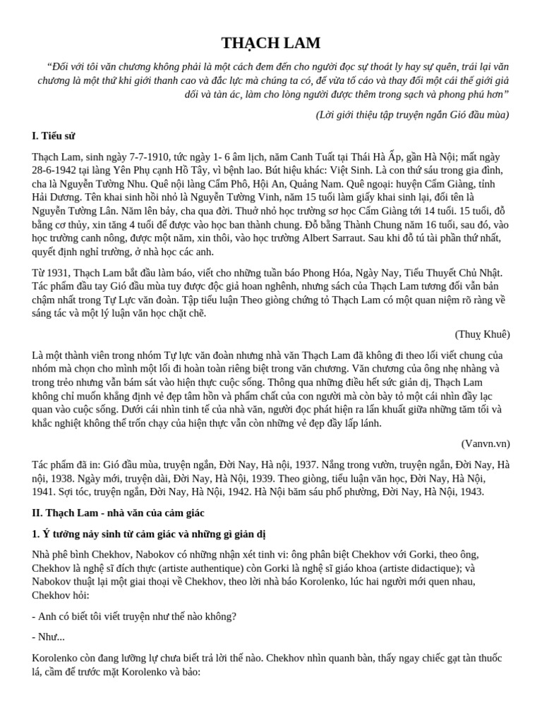 TH CH Lam - Summer Class | PDF