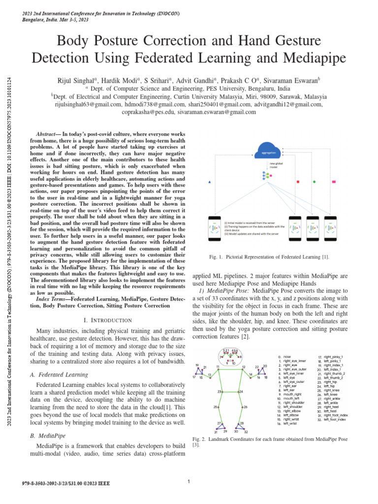 Posture and Gesture Detection via Federated Learning | PDF | Camera ...