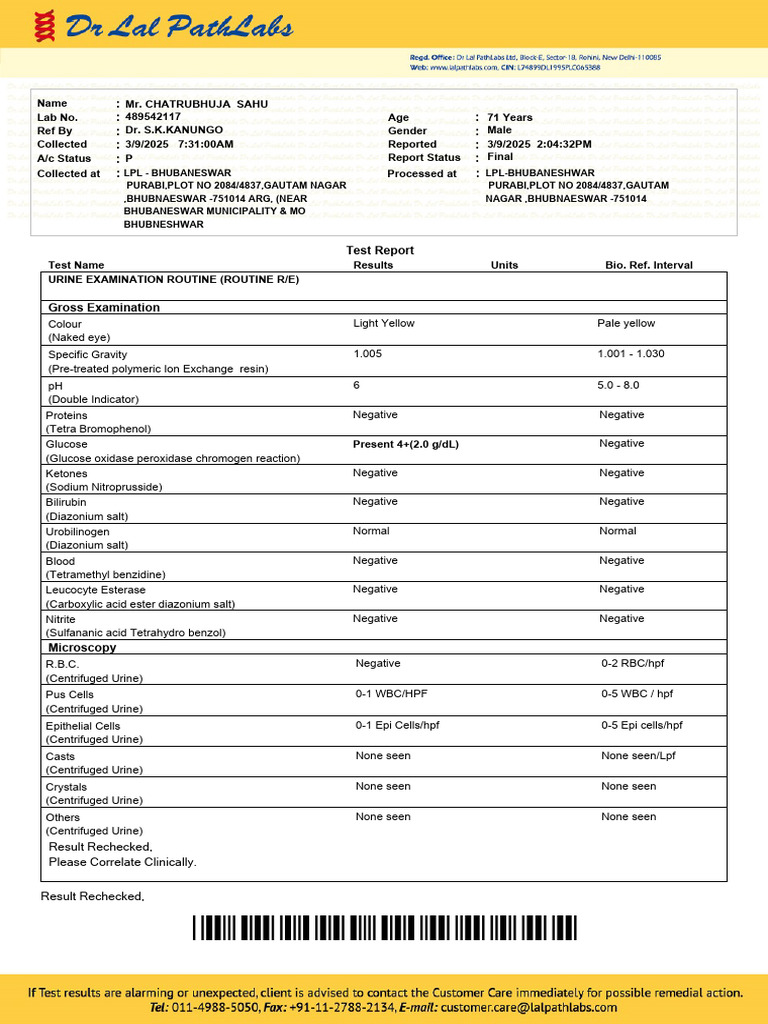 Result Rechecked, Please Correlate Clinically. Result Rechecked | PDF ...