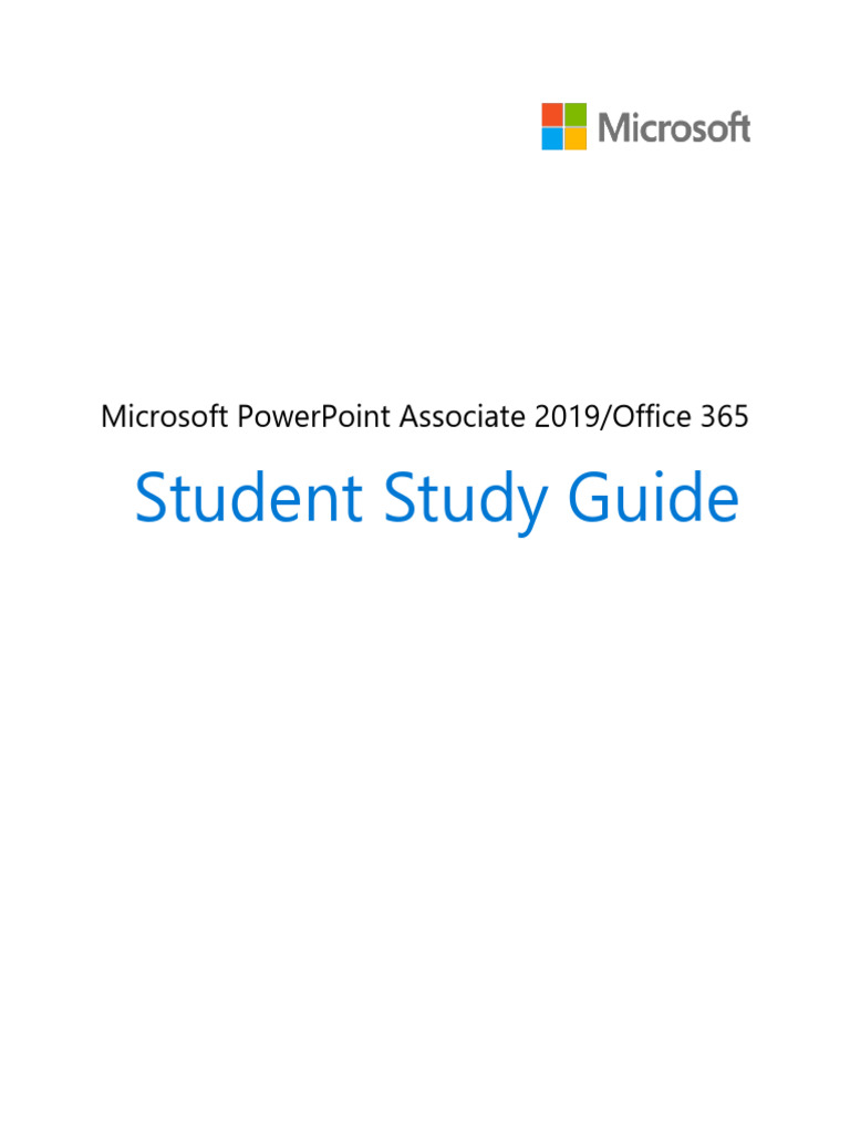 PowerPoint Associate 2019 Study Guide | PDF | Microsoft Power Point | 3 ...