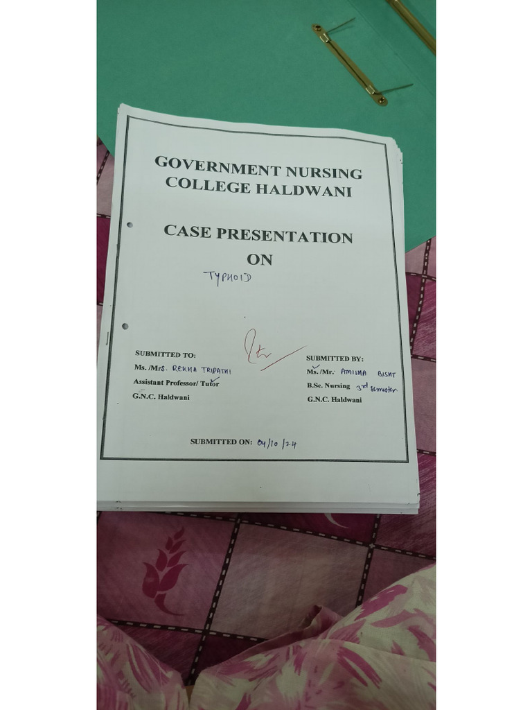 Case Presentation On Typhoid | PDF