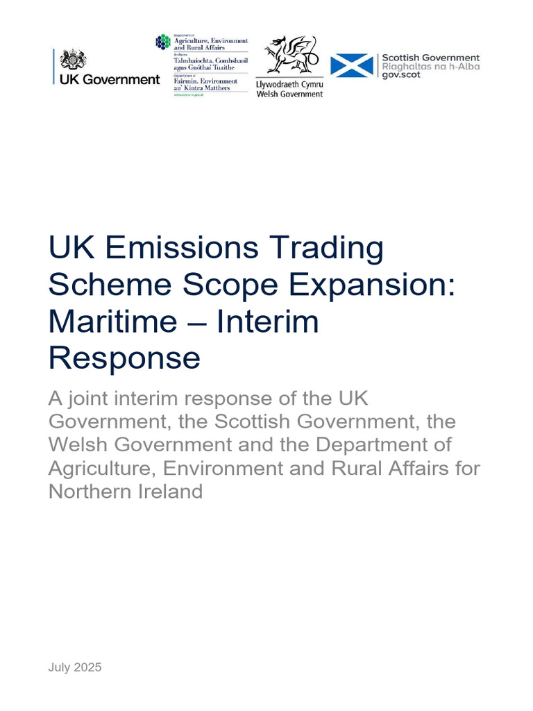 UK ETS Maritime Expansion Interim Response | PDF | Greenhouse Gas ...