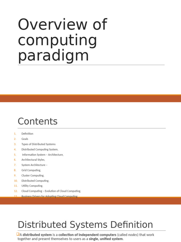Overview of Distributed Computing Systems | PDF | Database Transaction ...