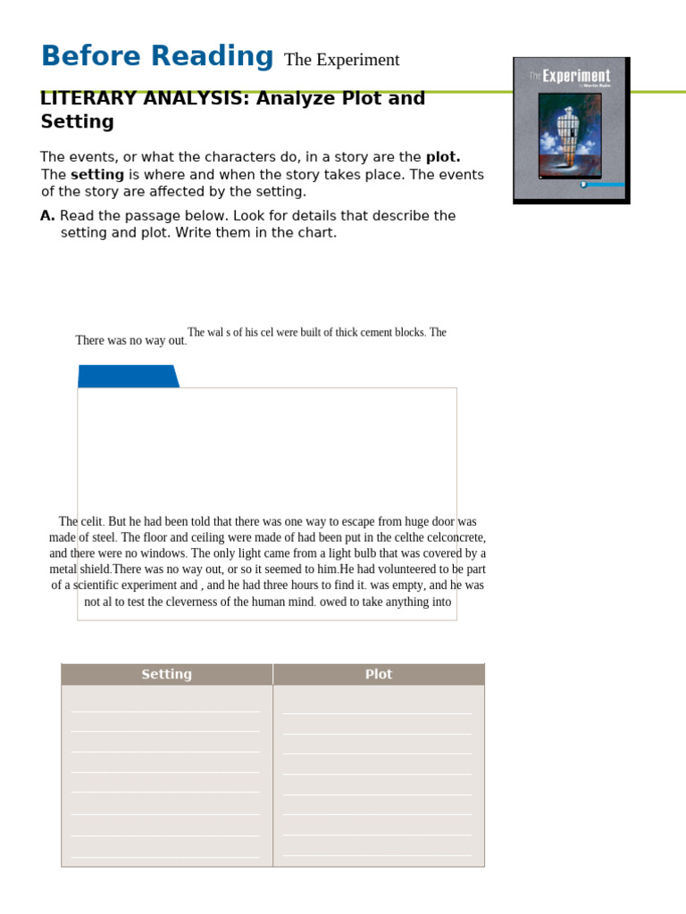 The Experiment Pre Reading Activity | PDF