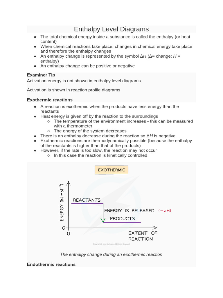 Enthalpy Change in Chemical Reactions | PDF | Enthalpy | Chemical Reactions