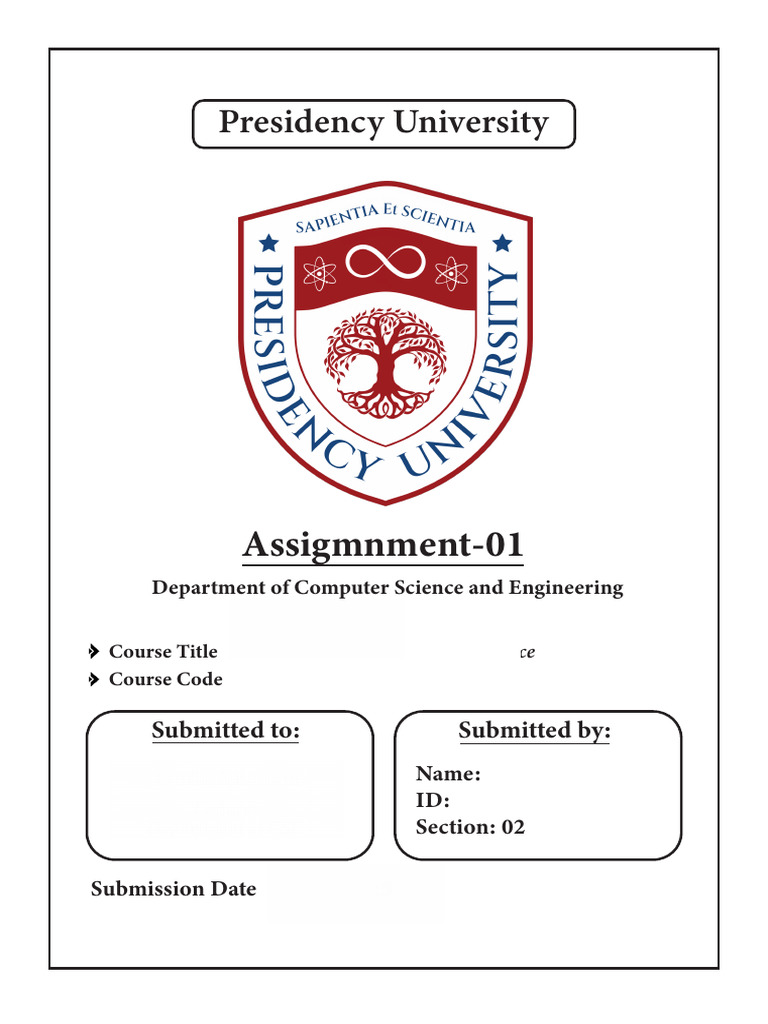 Math Assignment Cover Page | PDF