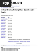 12 Week Boxing Training Program PDF | PDF | Strength Training | Physical Exercise