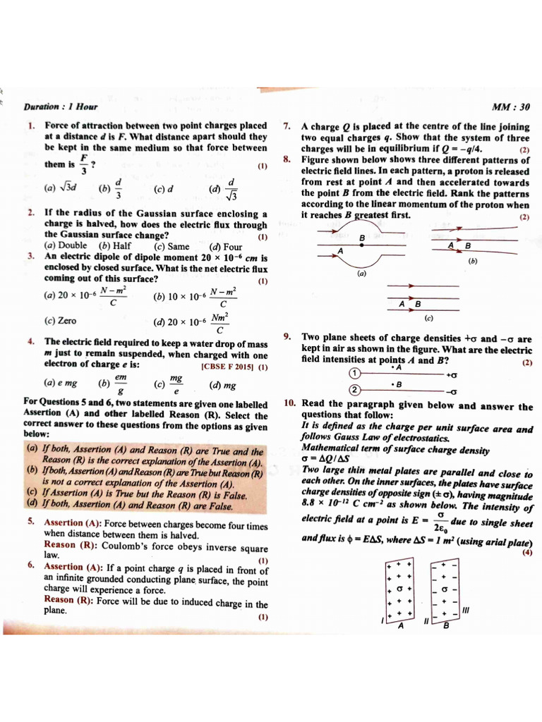 Test CH 1 Xii | PDF