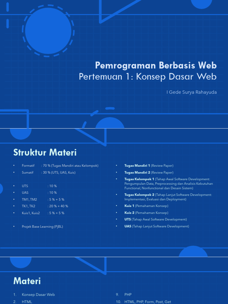 Pertemuan 1. Pengantar Pemrograman Web | PDF
