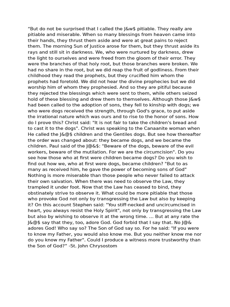 The Pitiable State of the J&w$ | PDF | Prophecy | Religious Belief And ...