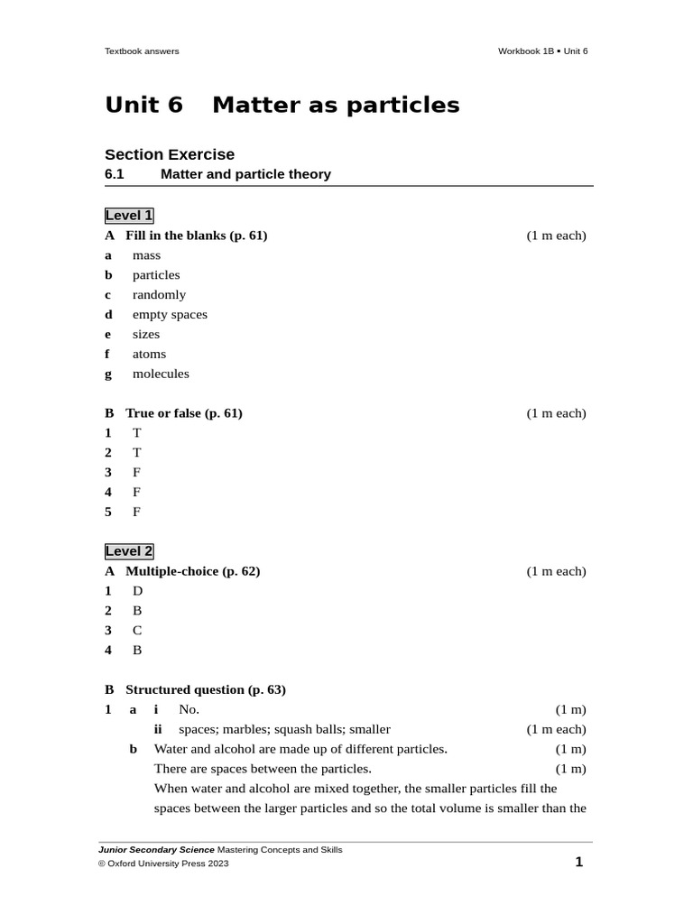 Science Workbook 1B ch6 | PDF | Physical Sciences | Applied And ...