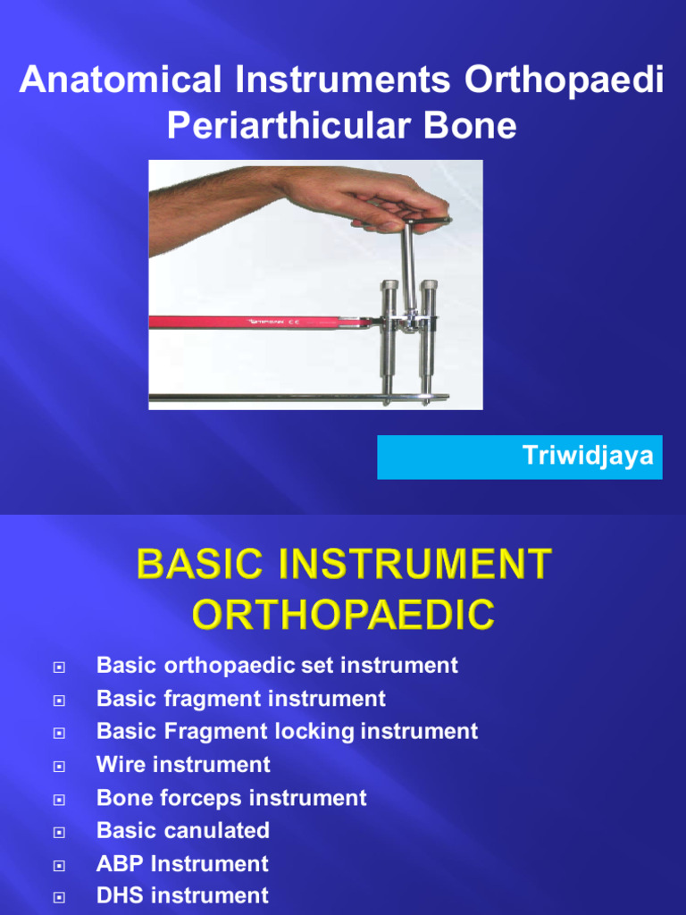 Comprehensive Orthopaedic Instrument Set | PDF | Screw | Drill