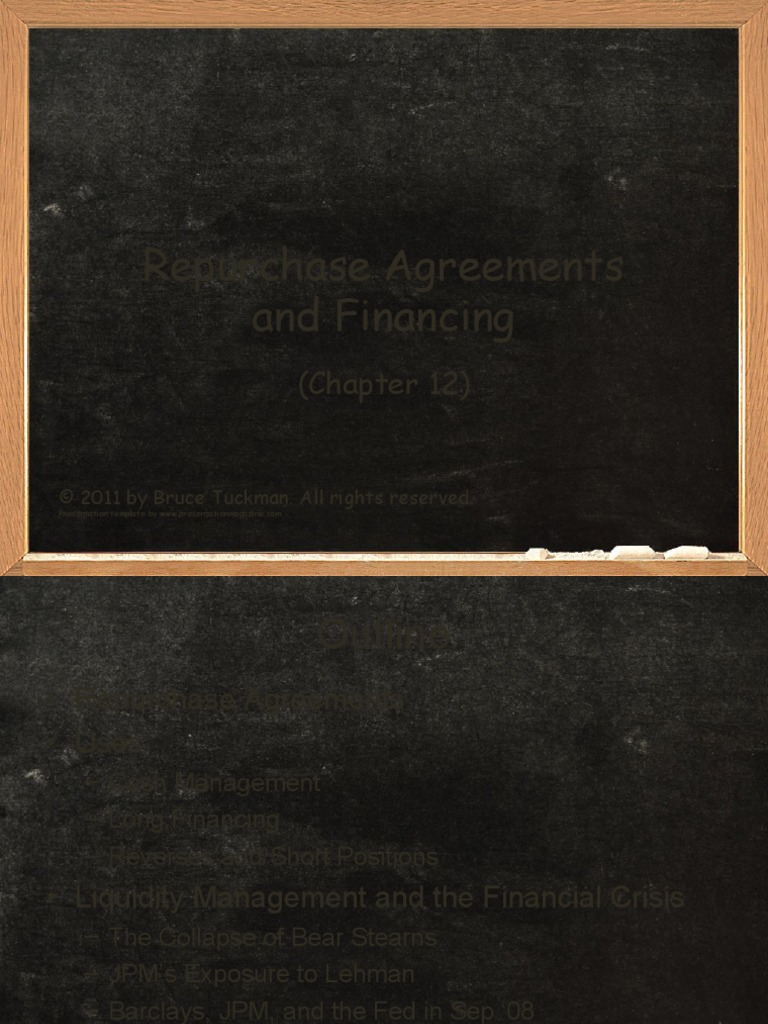 Chapter 12 Repo and Financing Print | PDF | Repurchase Agreement ...