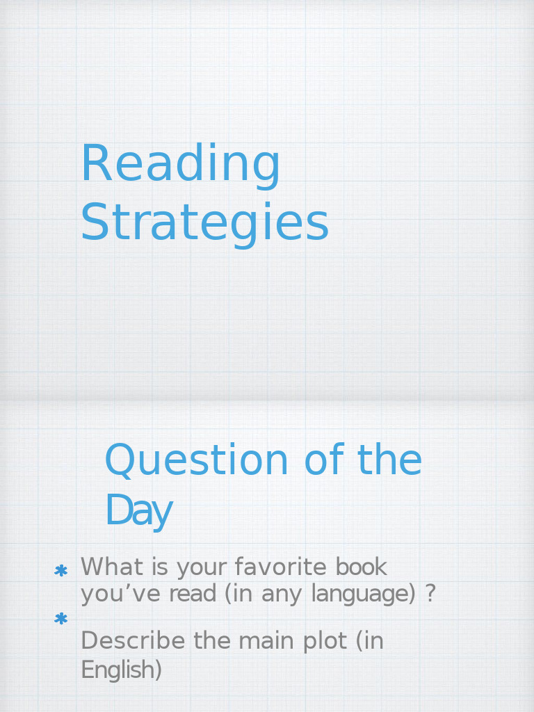 5-Reading Strategies PPT PDF | PDF | Speed Reading | Cognitive Science